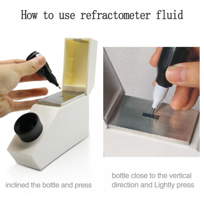 Polarizing Lens Gemology Equipment 0.002 Accuracy Hand Refractometer
