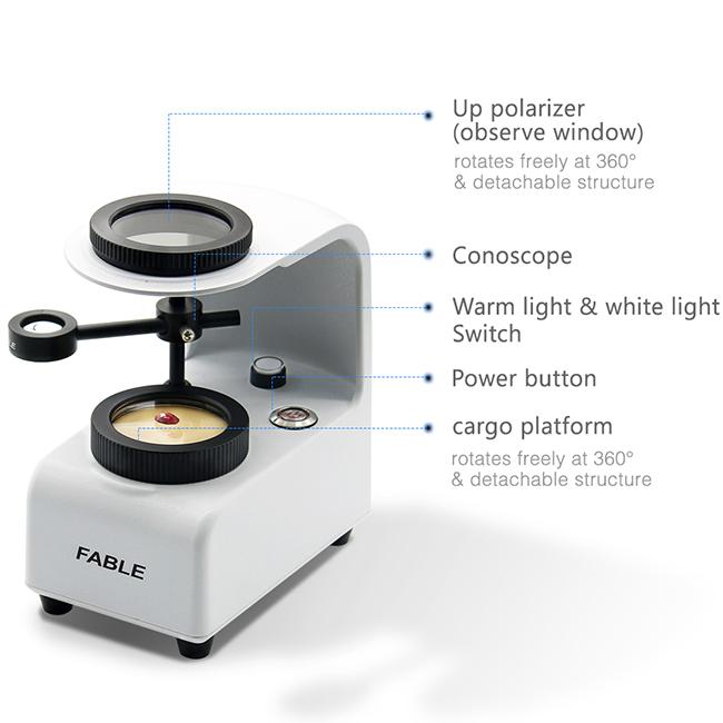 Two LED Light Desktop Gem Polariscope For Jewelry Appraisal