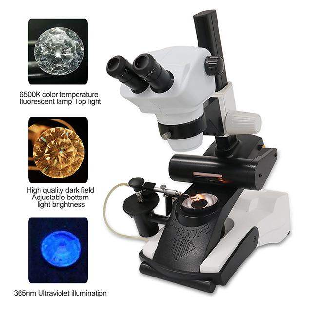 D Scope Binocular Lens Diamond Microscope 8X-40X Magnification