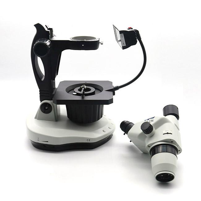 Swing Arm 10X-67.5X Gem Trinocular Microscope with Oval Base